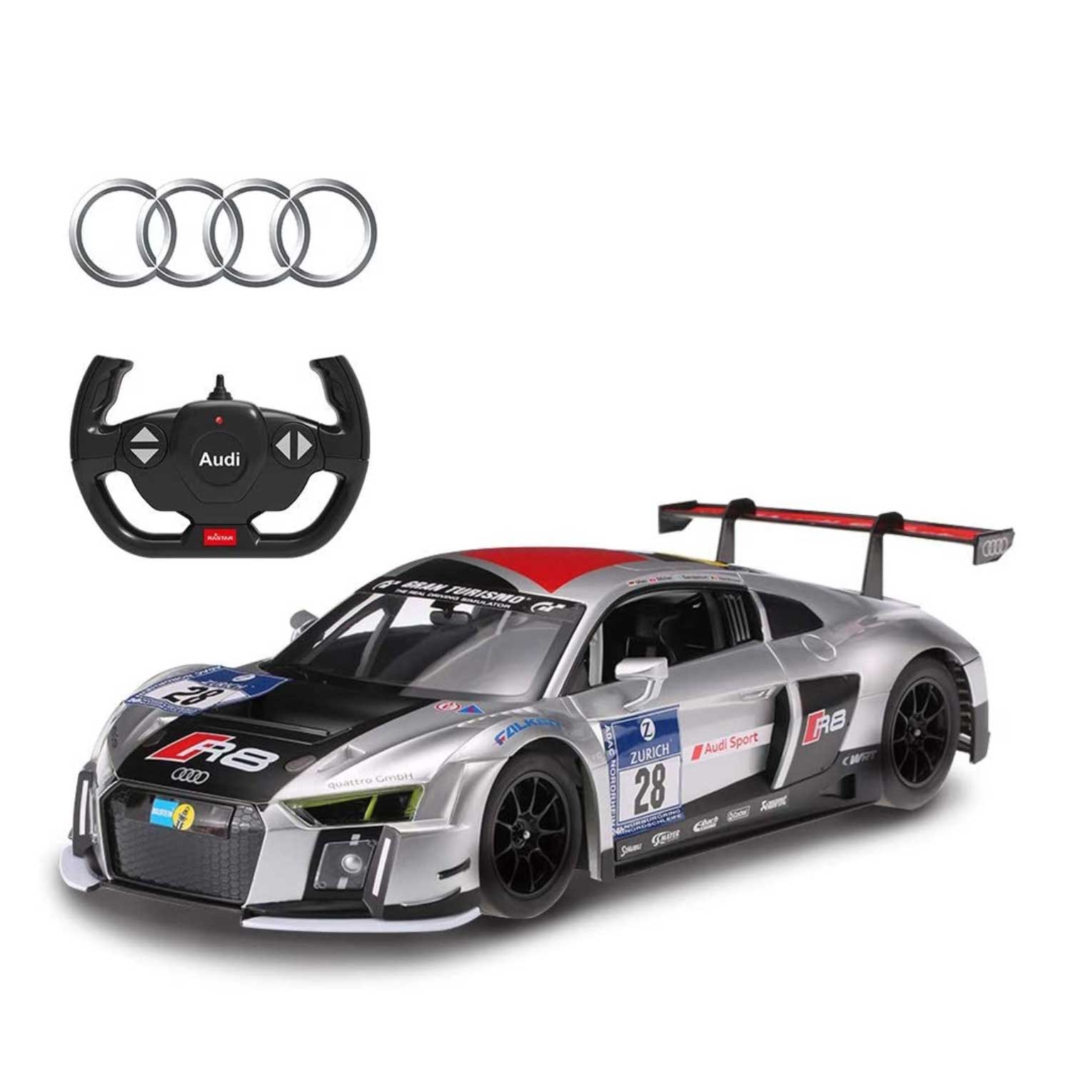 Toys RC Audi R8 LMS Performance Model W/ LED Lights 12" 1:14 Scale | W ...